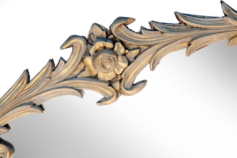 Large Round Mirror with Spikey Vine Branch Design in Greige and Blonde ...