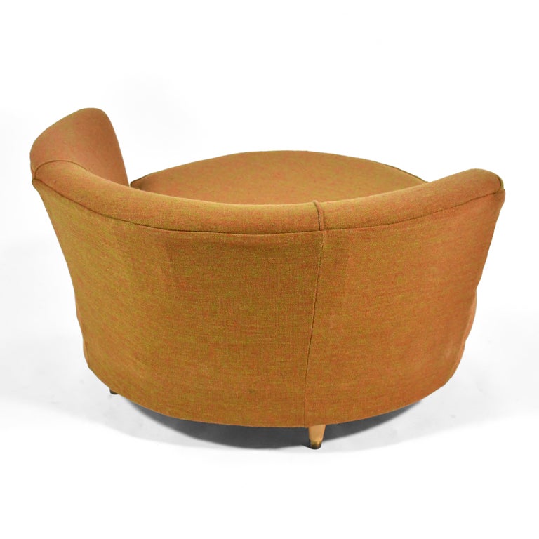 Large Round Parlor Chair by Howard For Sale at 1stDibs