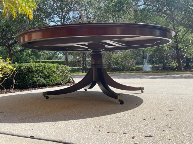 Large Round Regency Dining Table For Sale at 1stDibs