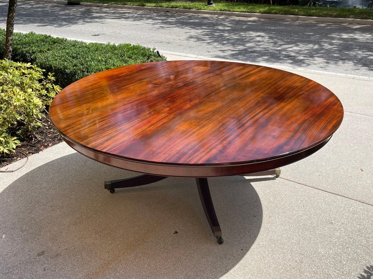 Large Round Regency Dining Table For Sale at 1stDibs