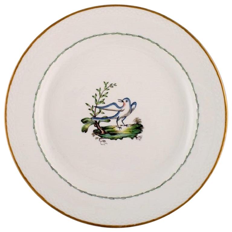 Round Herend Rothschild Bird Serving Dish with Handles in Hand-Painted ...