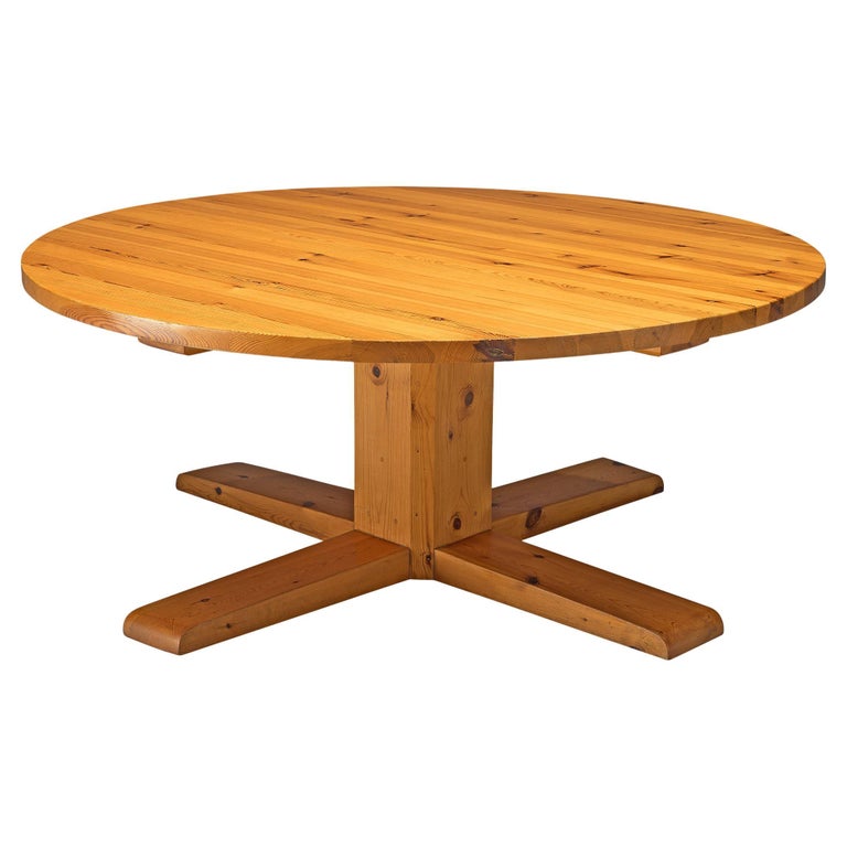 Large Round Spanish Dining Table in Solid Pine For Sale at 1stDibs ...