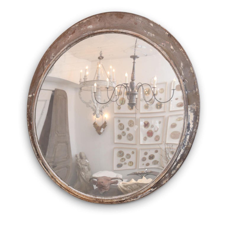 Large Round Train Station Mirror at 1stDibs | style mirror station ...