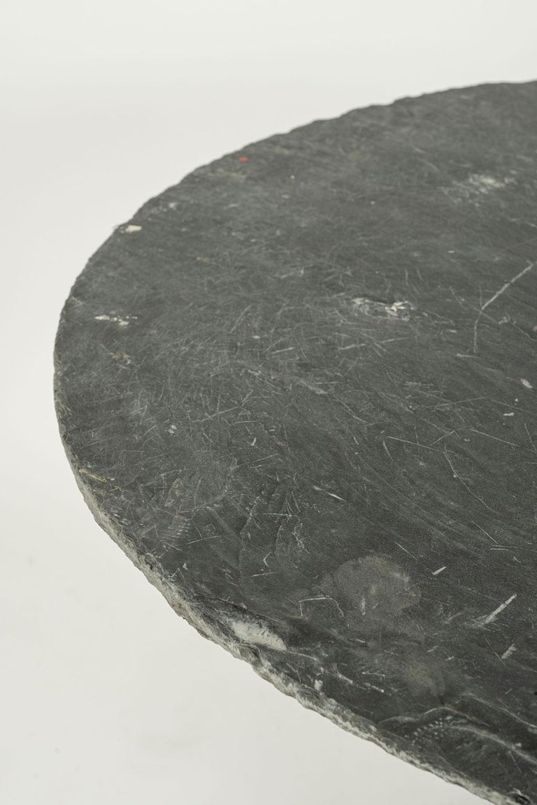 Large Round Vintage Slate Table at 1stDibs