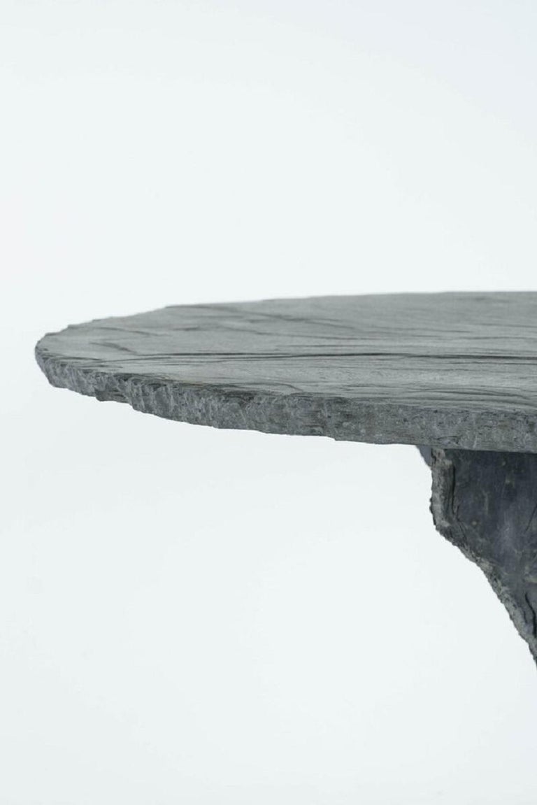 Large Round Vintage Slate Table For Sale at 1stDibs
