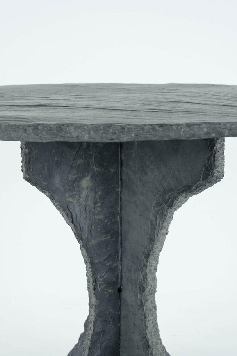 Large Round Vintage Slate Table For Sale at 1stDibs