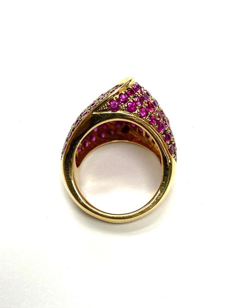 Goshwara Large Ruby Pave Ring at 1stDibs | pave ruby ring, huge ruby ...