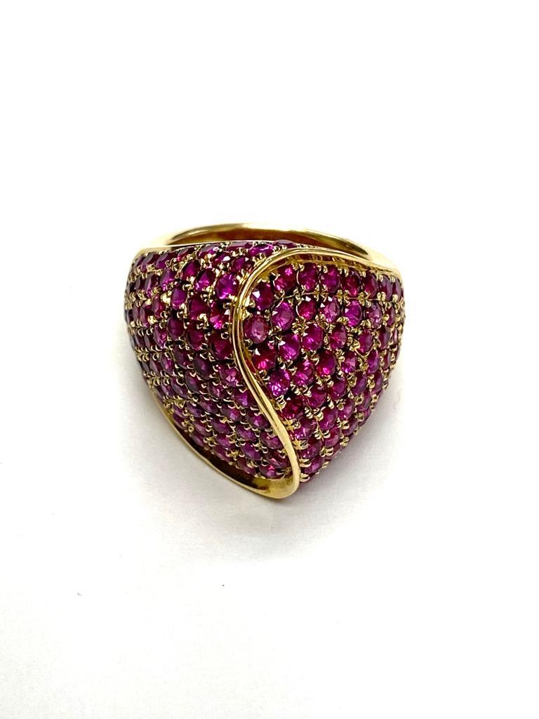 Goshwara Large Ruby Pave Ring at 1stDibs | pave ruby ring, huge ruby ...