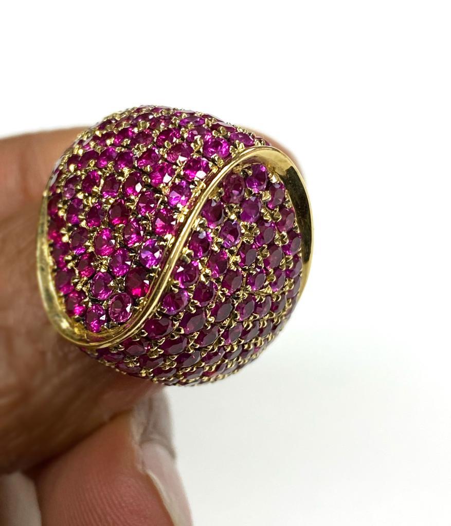 Goshwara Large Ruby Pave Ring at 1stDibs | pave ruby ring, huge ruby ...