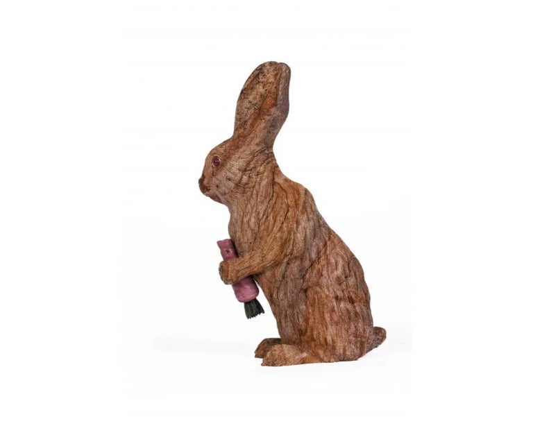Large Russian Carved Jasper Figure of a Rabbit For Sale at 1stDibs