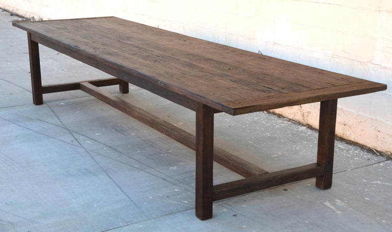 Large Rustic Farm Table Made from Reclaimed Pine at 1stDibs