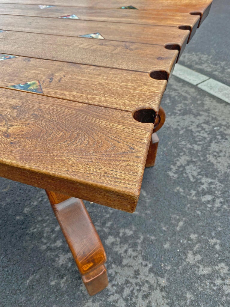 Large Rustic Neo Table in Oak, circa 1950/1960 For Sale at 1stDibs