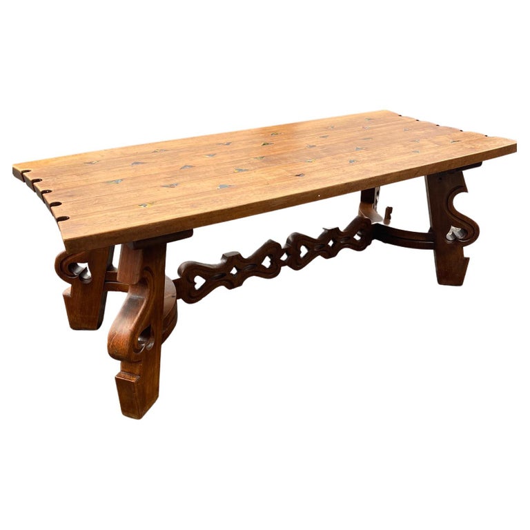 Large Rustic Neo Table in Oak, circa 1950/1960 For Sale at 1stDibs