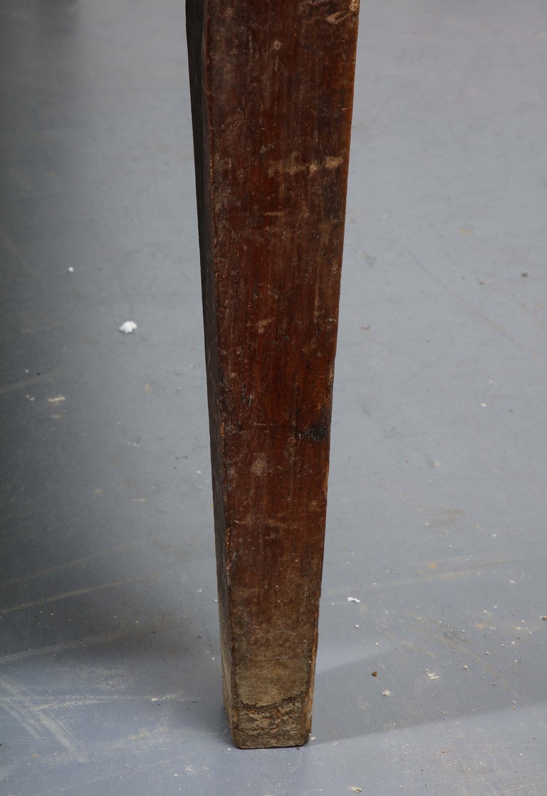 Large Rustic Oak Work Table, France, 19th Century For Sale at 1stDibs