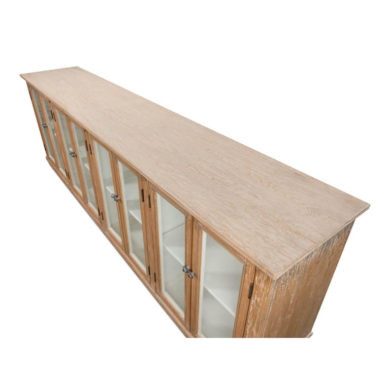 Large Rustic Pine Credenza For Sale at 1stDibs