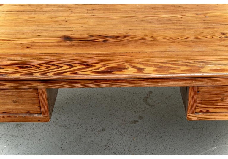 Large Rustic Pine Farm Table/ Desk at 1stDibs | rustic pine desk, large ...