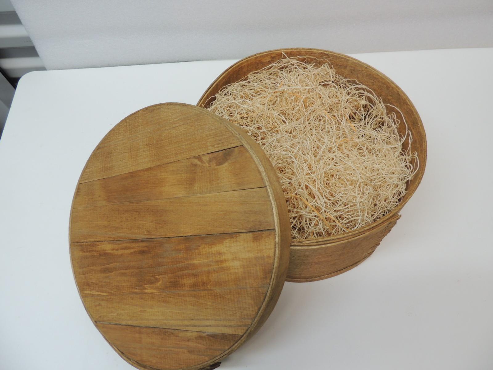 Large Rustic Round Cheese Shaker Box For Sale at 1stDibs | round cheese ...