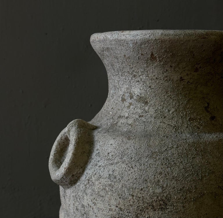Large Rustic Stoneware Vase For Sale at 1stDibs