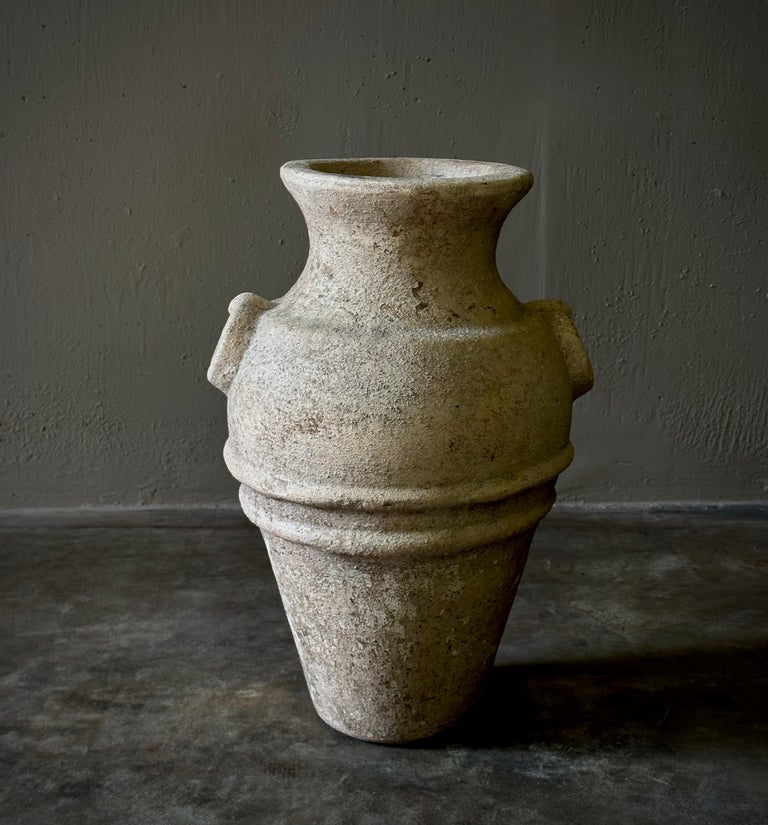 Large Rustic Stoneware Vase For Sale at 1stDibs