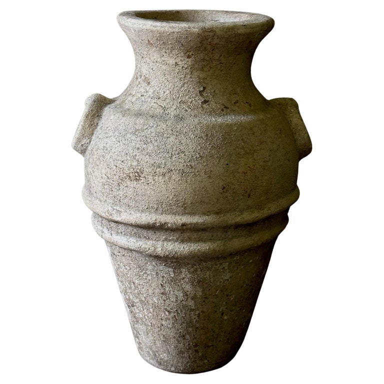Large Rustic Stoneware Vase For Sale at 1stDibs