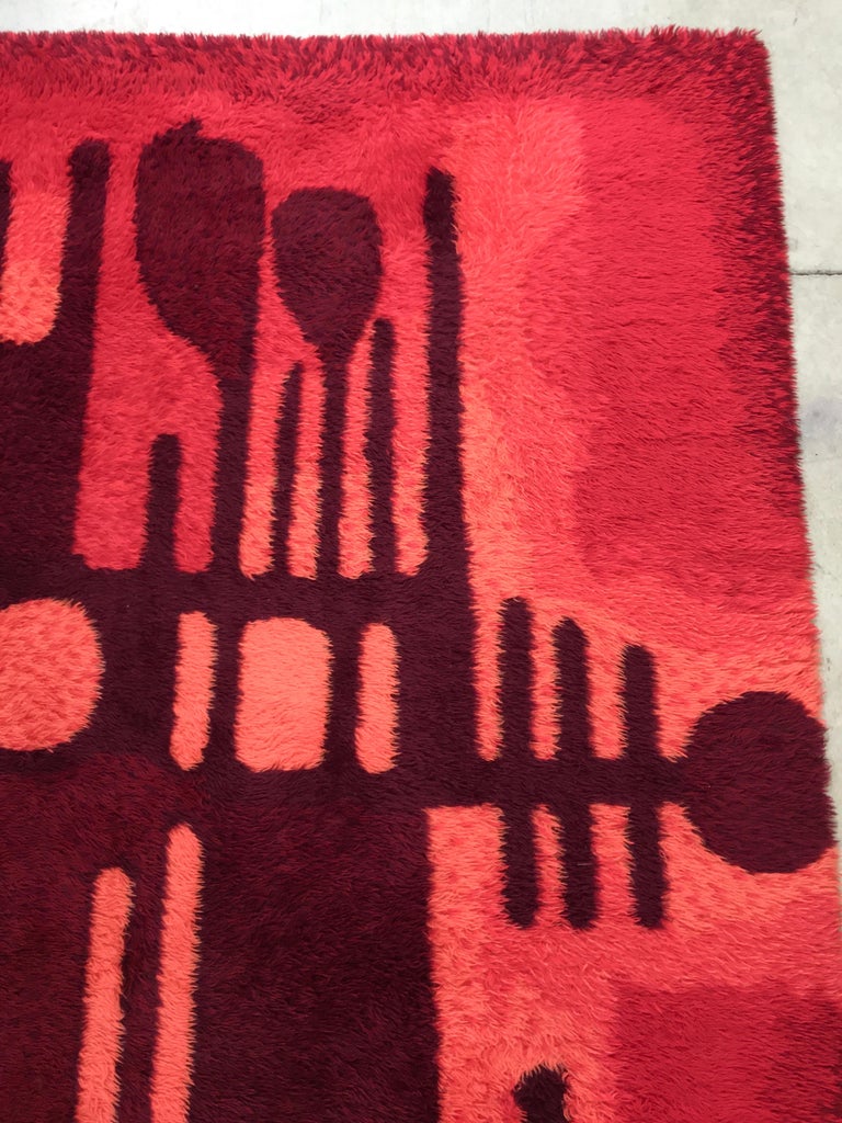 Large Rya Rug by Ege Taeppper, Denmark at 1stDibs