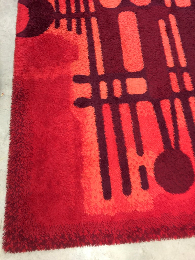 Large Rya Rug by Ege Taeppper, Denmark at 1stDibs