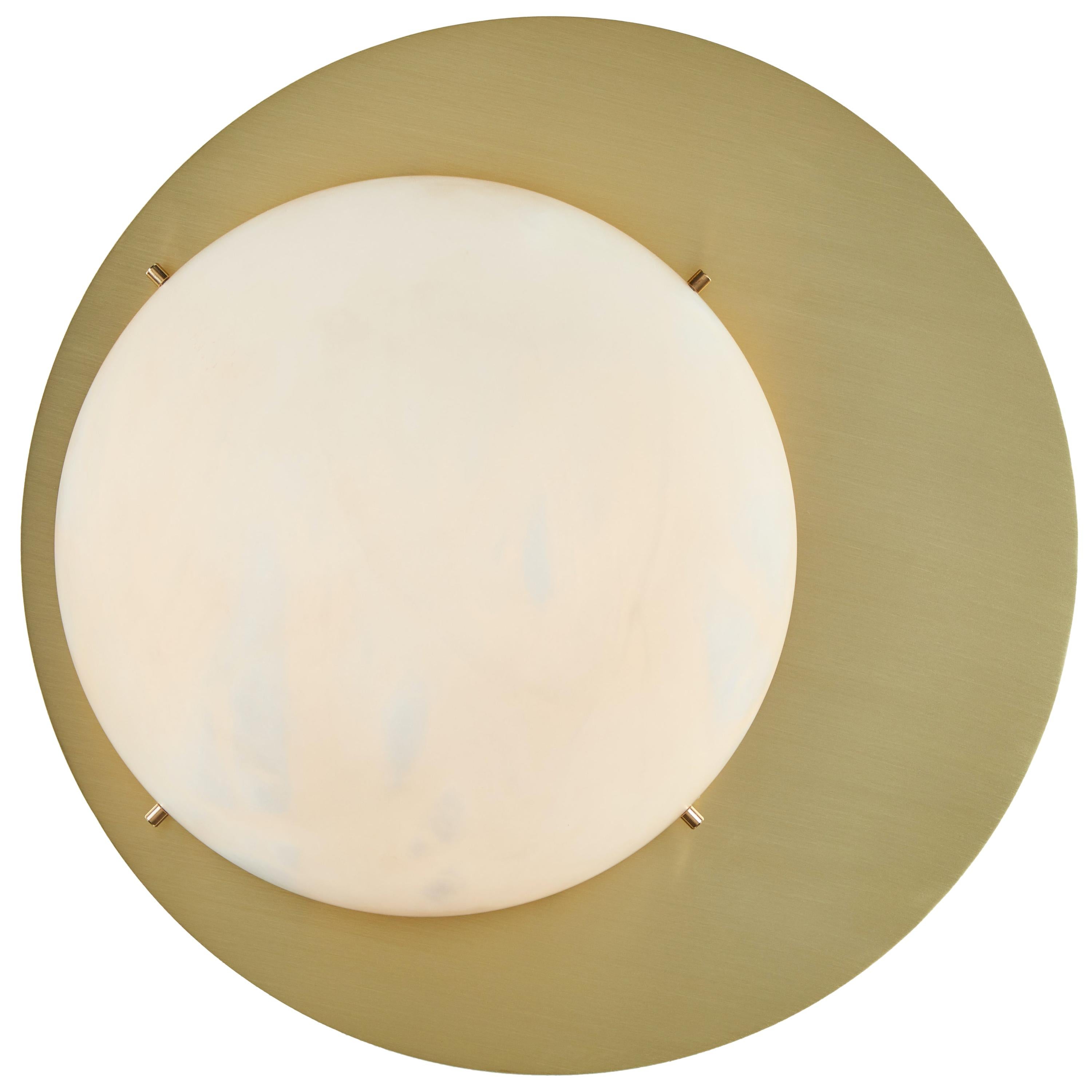 Covet Tall Box Bath Sconce in Brass with Alabaster Shade by Kelly ...