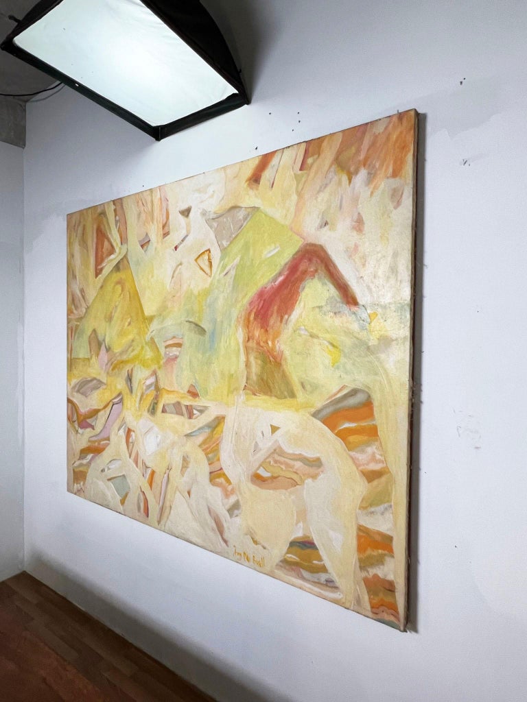 Large Scale 7' Wide Abstract Expressionist Painting by Joy Dai Buell Ca ...