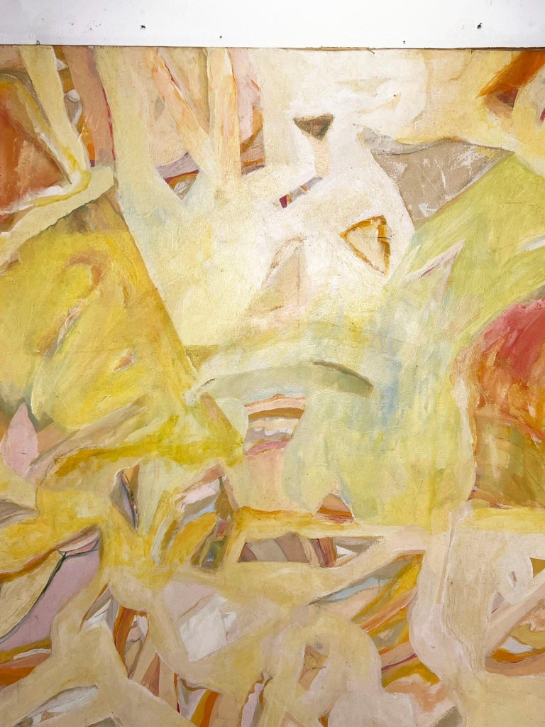 Großer Maßstab 7' breit Abstrakt-expressionistisches Gemälde von Joy ...