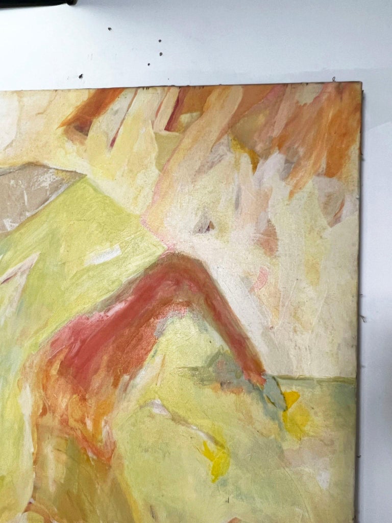 Großer Maßstab 7' breit Abstrakt-expressionistisches Gemälde von Joy Dai Buell, ca. 1970er Jahre ...