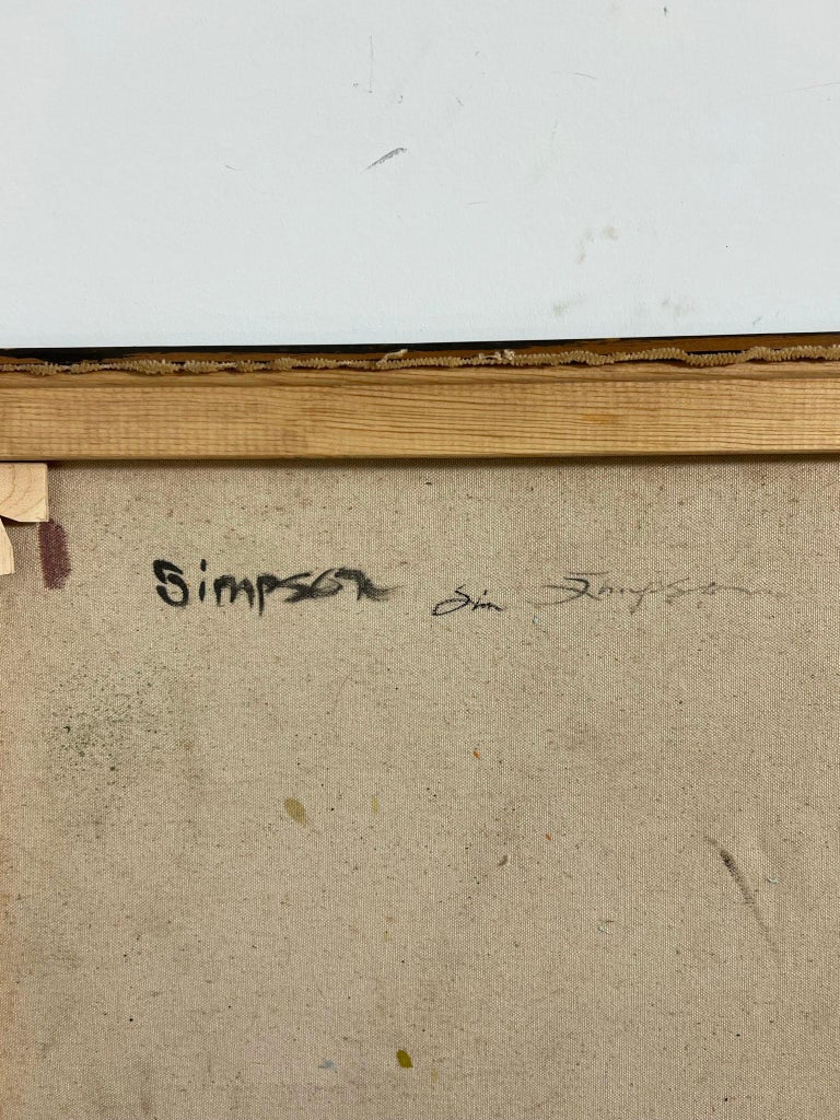 Large Scale Abstract Expressionist Oil Signed Simpson, D 1962 For Sale ...