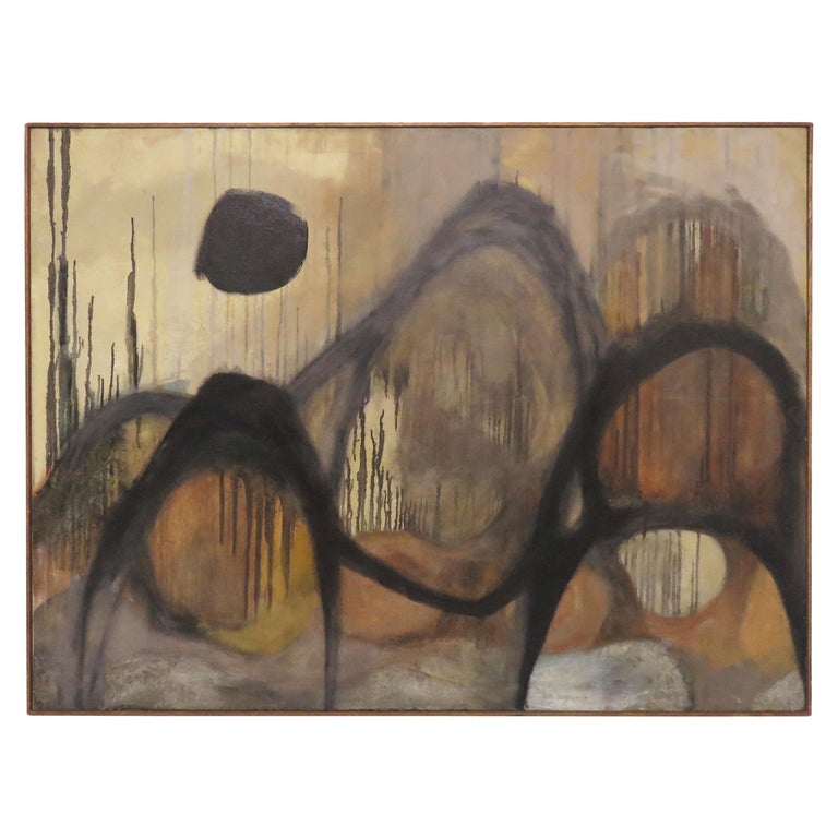 Large Scale Abstract Oil Titled "Bar Harbor Disaster" by Polly Doyle ...