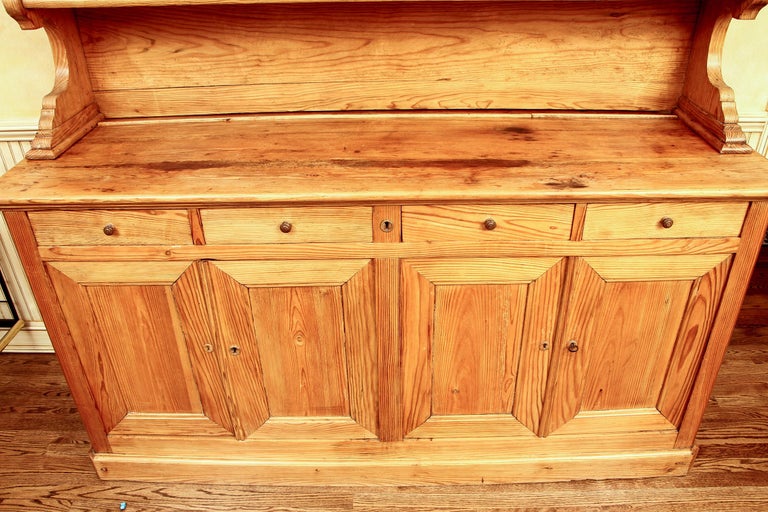 Large Scale Antique French Pine Server For Sale at 1stDibs