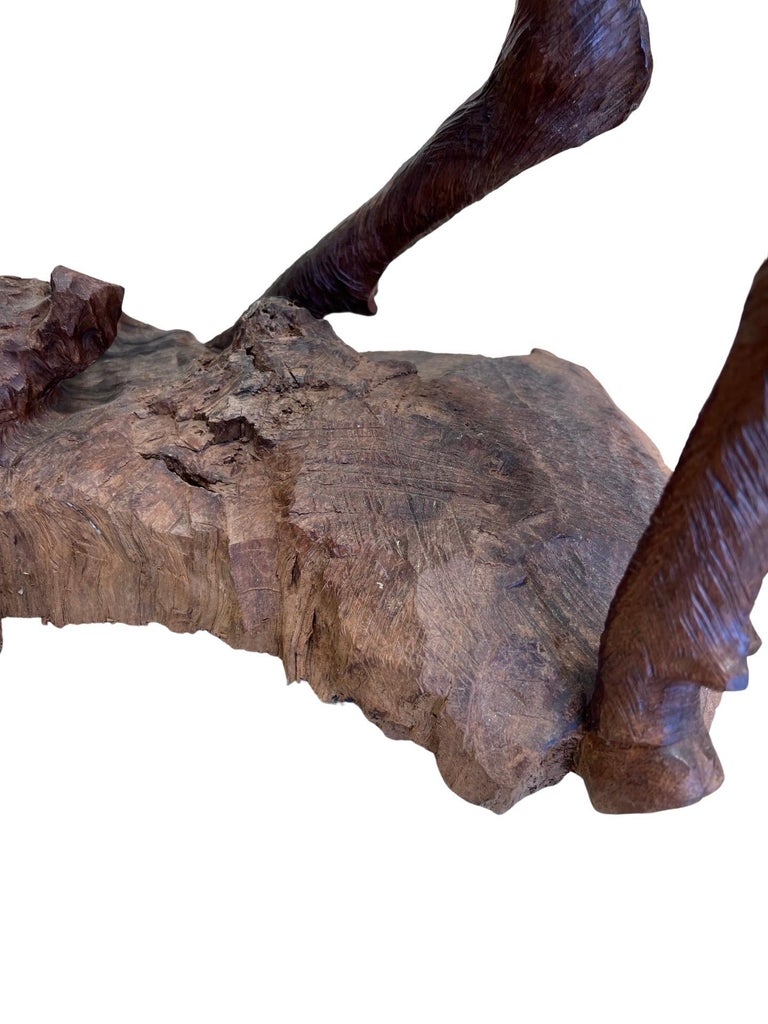 Large Scale Black Forest Style Hand Carved Stag or Deer Form Sculpture ...