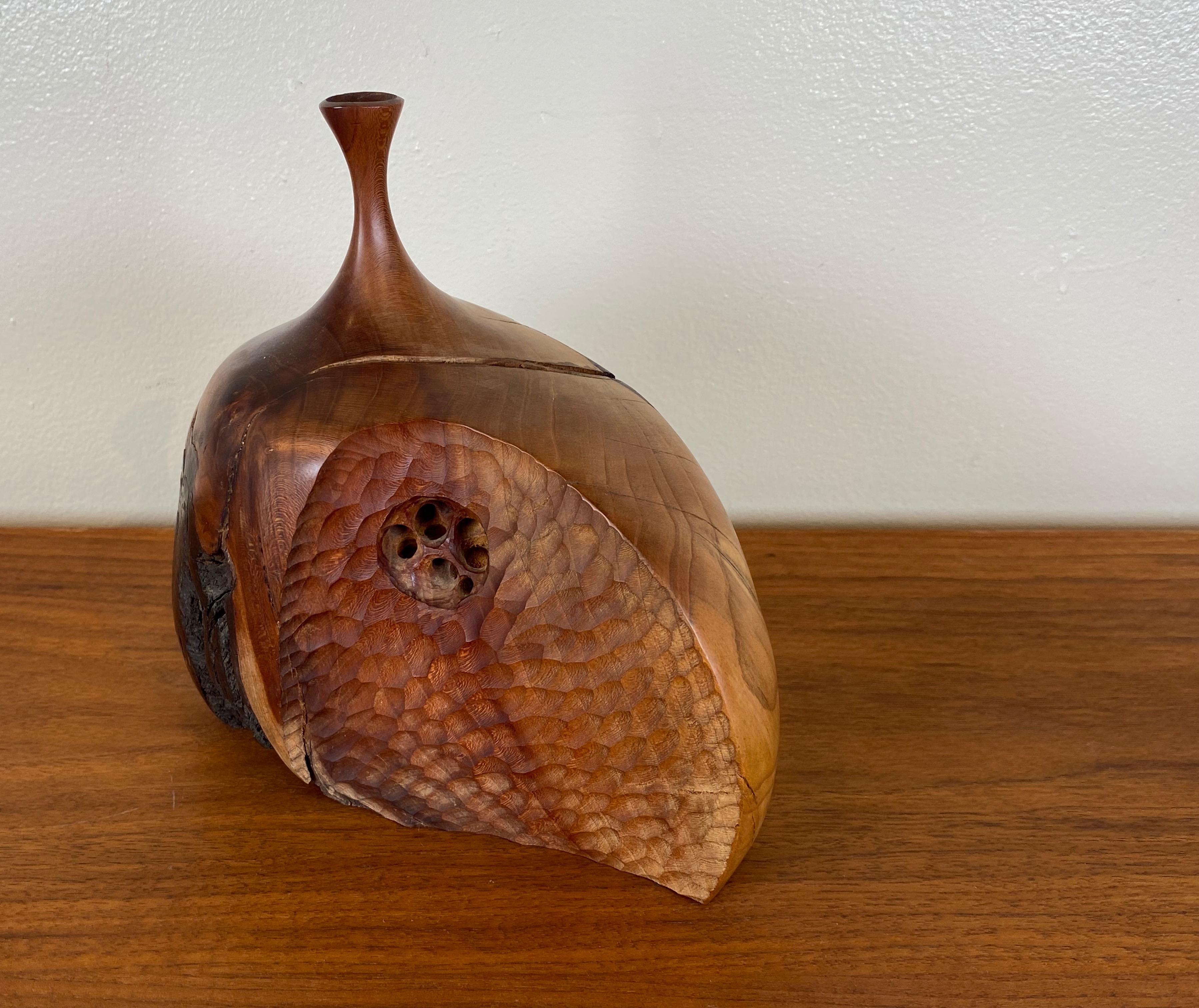 Large Scale California Studio Craft Woodworker Doug Ayers Handmade Vase ...