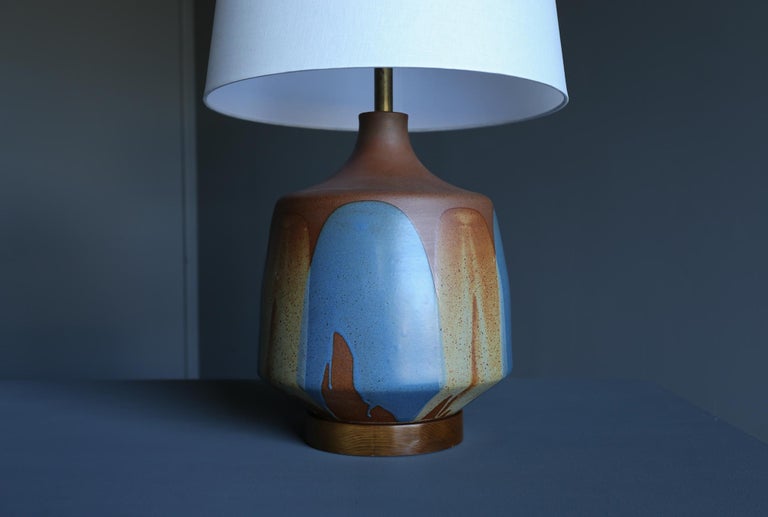 Large Scale David Cressey "Flame Glaze" Ceramic Lamp, circa 1970 For ...