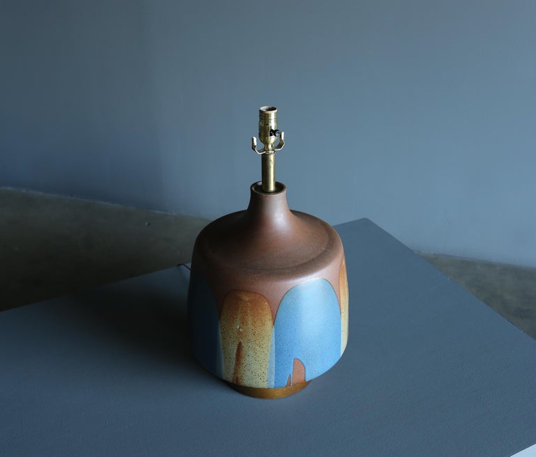 Large Scale David Cressey "Flame Glaze" Ceramic Lamp, circa 1970 For ...