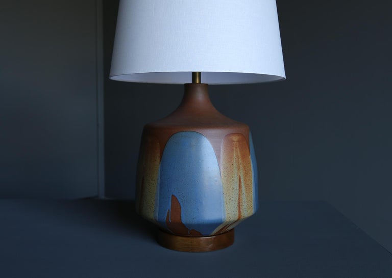 Large Scale David Cressey "Flame Glaze" Ceramic Lamp, circa 1970 For ...