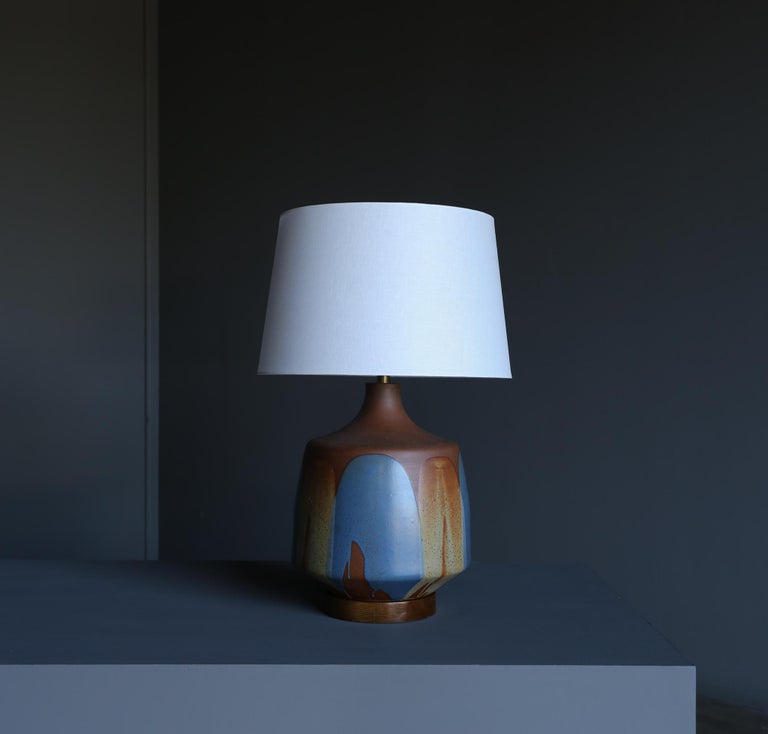 Large Scale David Cressey "Flame Glaze" Ceramic Lamp, circa 1970 For ...
