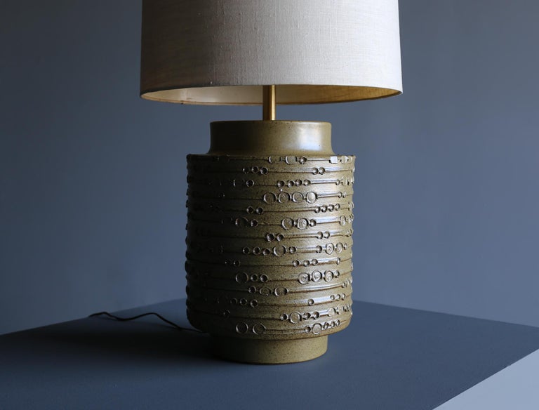 Large Scale David Cressey Green Ceramic Lamp, circa 1970 For Sale at ...