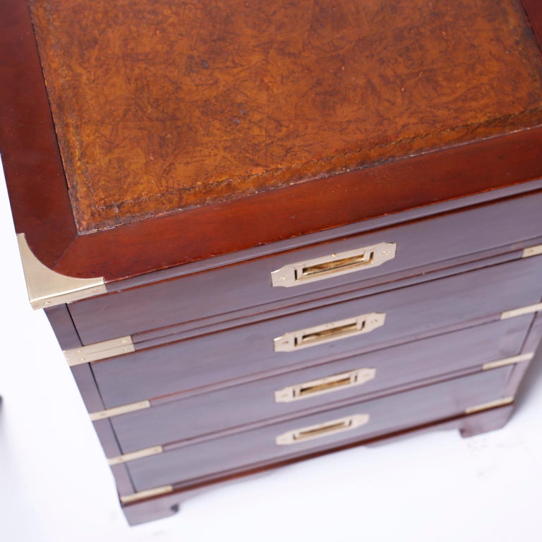 Large-Scale English Campaign Desk at 1stDibs | large campaign desk