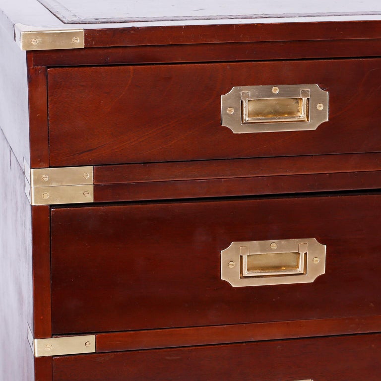 Large-Scale English Campaign Desk at 1stDibs | large campaign desk