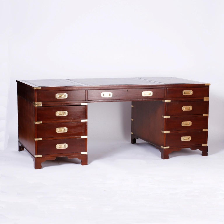 Large-Scale English Campaign Desk For Sale at 1stdibs