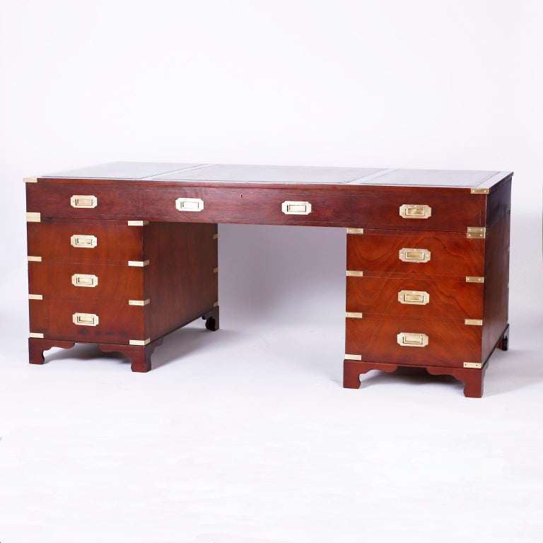 Large-Scale English Campaign Desk at 1stDibs | large campaign desk