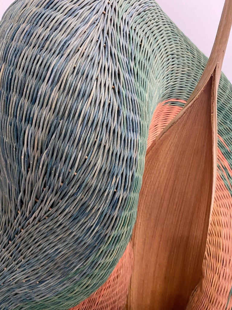 Large Scale Freeform Abstract Wicker Wall Sculpture at 1stDibs