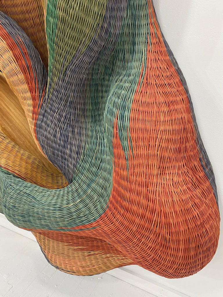 Large Scale Freeform Abstract Wicker Wall Sculpture at 1stDibs