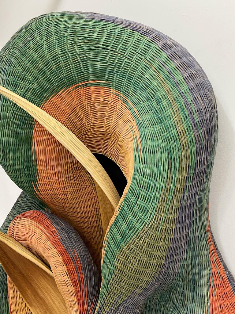 Large Scale Freeform Abstract Wicker Wall Sculpture at 1stDibs