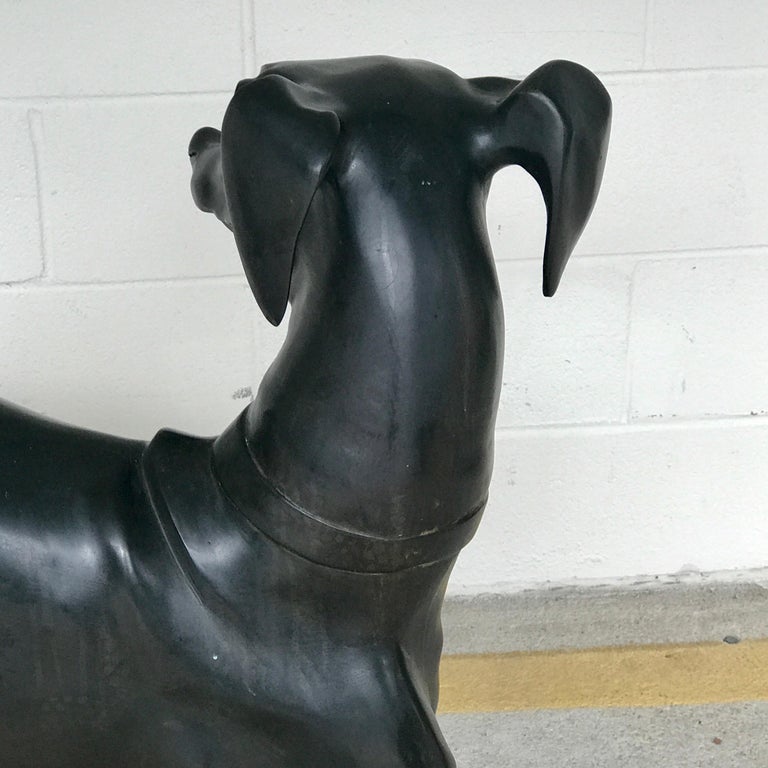 Large-Scale French Bronze Whippet For Sale at 1stDibs