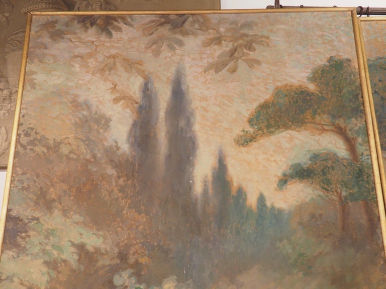 Large Scale French Fête Galante Triptych Painting by Arthur Foache ...