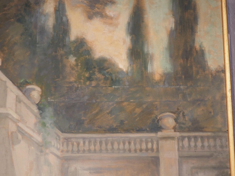 Large Scale French Fête Galante Triptych Painting by Arthur Foache ...